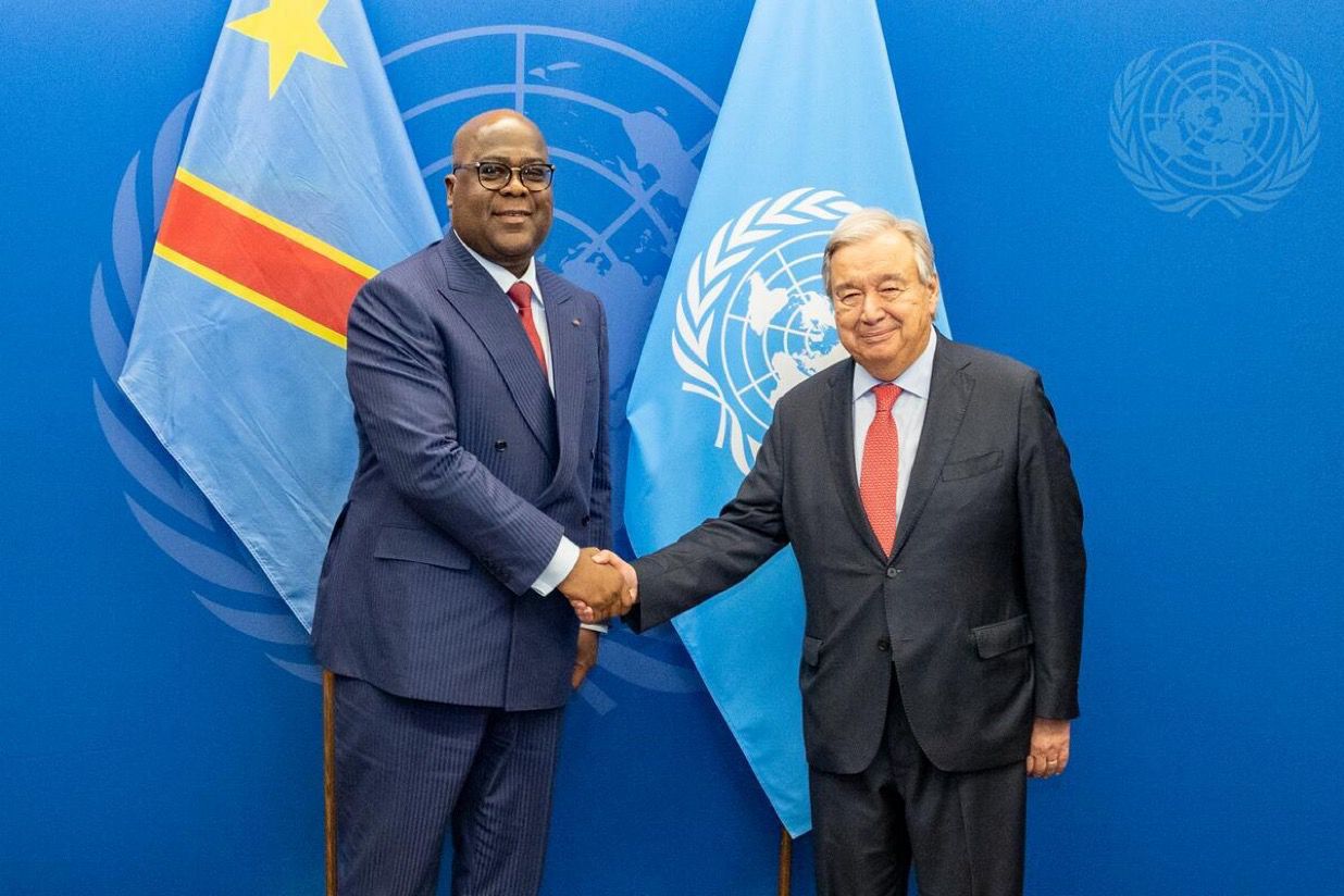 Le Président Félix Tshisekedi a rencontré Antonio Guterres, le ...